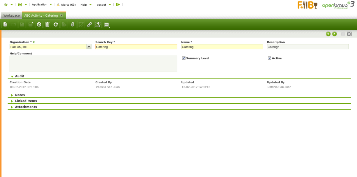 ABC Activity - InfiniteERP Wiki